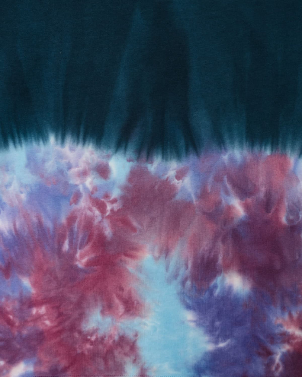 Excision 'Sliced' Logo Split Tie Dye Long Sleeve Tee (Slate Blue/Tie Dye)