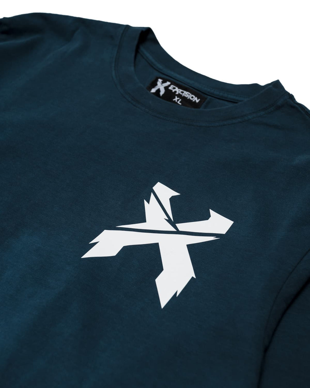 Excision 'Sliced' Logo Split Tie Dye Long Sleeve Tee (Slate Blue/Tie Dye)