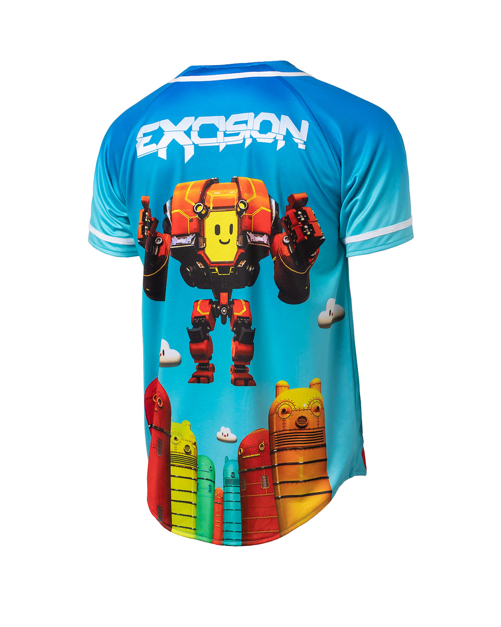 Excision 'Reversible Home Robot' Baseball Jersey (Red/Blue)
