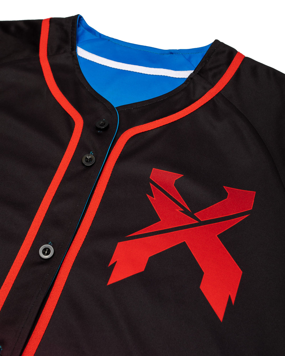 Excision 'Reversible Home Robot' Baseball Jersey (Red/Blue)